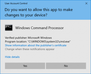 How to take a screenshot of the Windows UAC dialog – Softstuff Consulting